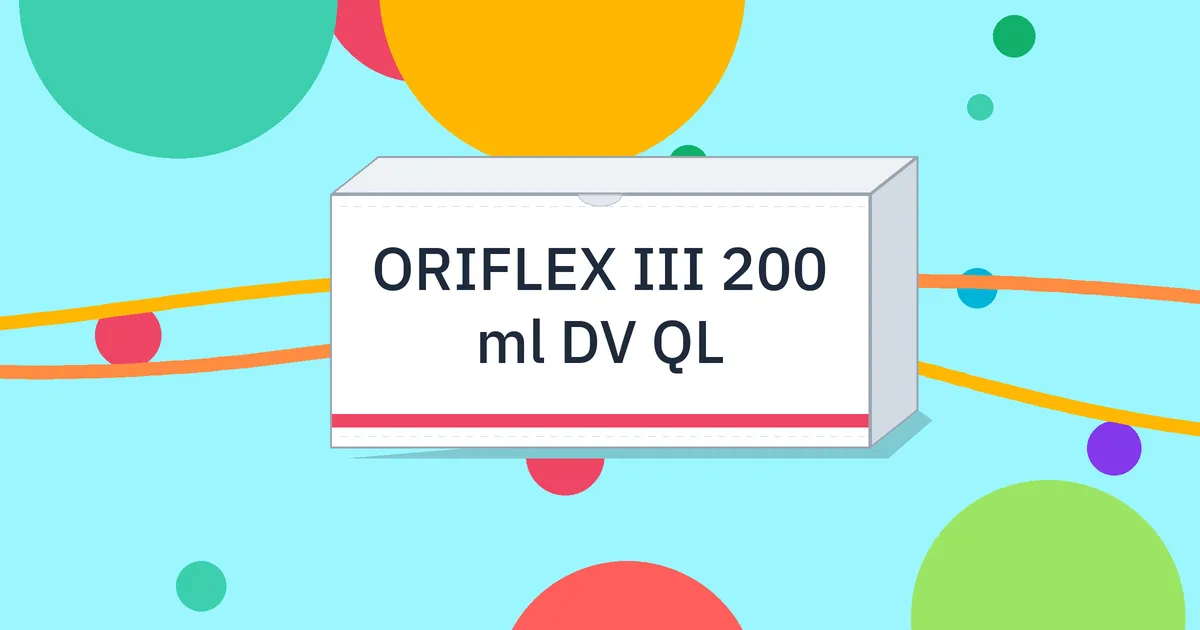 Symbolbild: Packung mit der Aufschrift ORIFLEX III 200 ml DV QL (PZN 17485987) – Verfügbarkeit und Bezug in Apotheken in Frankfurt am Main