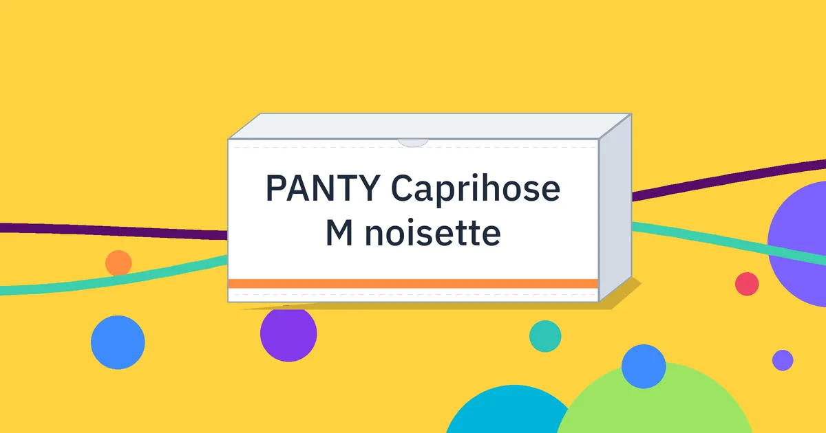 Symbolbild: Packung mit der Aufschrift PANTY Caprihose M noisette (PZN 16191350) – Verfügbarkeit und Bezug in Apotheken in Frankfurt am Main