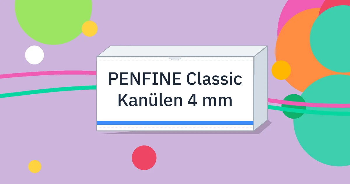 Symbolbild: Packung mit der Aufschrift PENFINE Classic Kanülen 4 mm (PZN 14414231) – Verfügbarkeit und Bezug in Apotheken in Frankfurt am Main