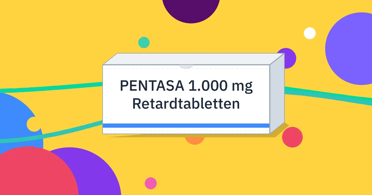 Symbolbild: Packung mit der Aufschrift PENTASA 1.000 mg Retardtabletten (PZN 09205910) – Verfügbarkeit und Bezug in Apotheken in Frankfurt am Main