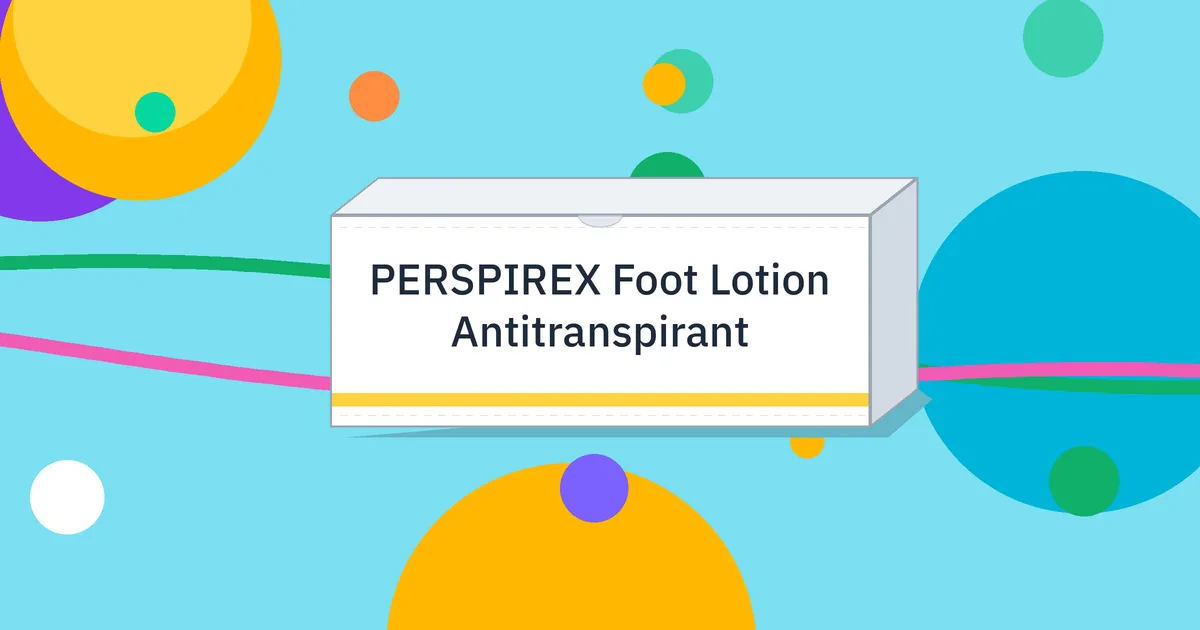 Symbolbild: Packung mit der Aufschrift PERSPIREX Foot Lotion Antitranspirant (PZN 16808477) – Verfügbarkeit und Bezug in Apotheken in Frankfurt am Main