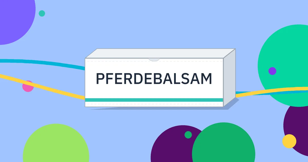 Symbolbild: Packung mit der Aufschrift PFERDEBALSAM (PZN 01455458) – Verfügbarkeit und Bezug in Apotheken in Frankfurt am Main