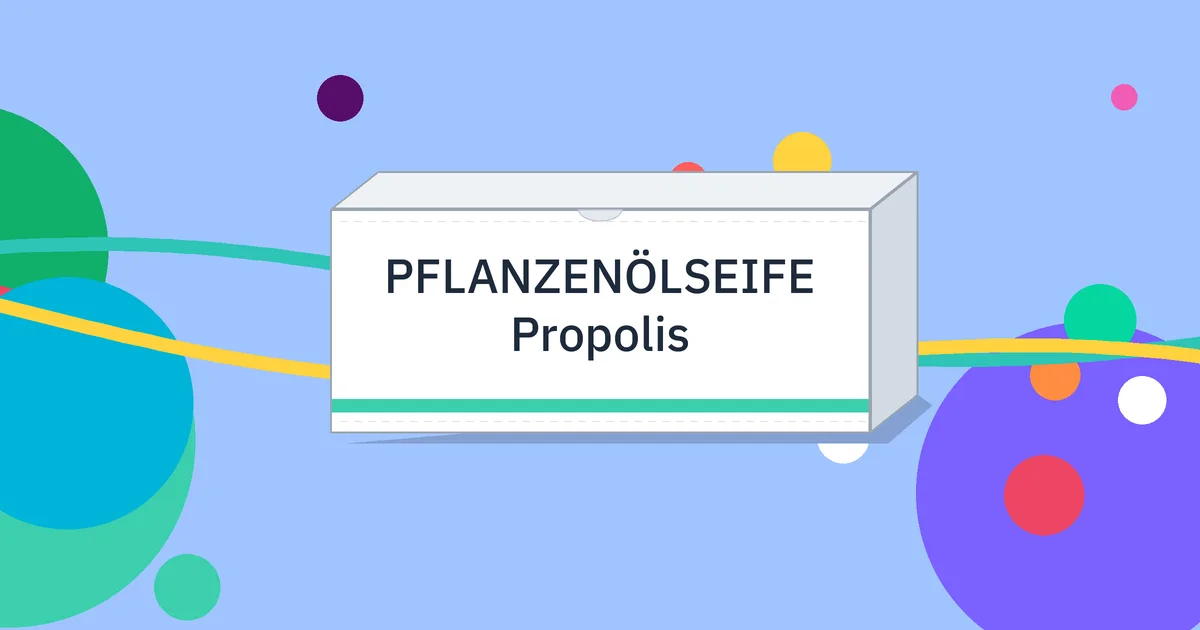 Symbolbild: Packung mit der Aufschrift PFLANZENÖLSEIFE Propolis (PZN 19213738) – Verfügbarkeit und Bezug in Apotheken in Frankfurt am Main