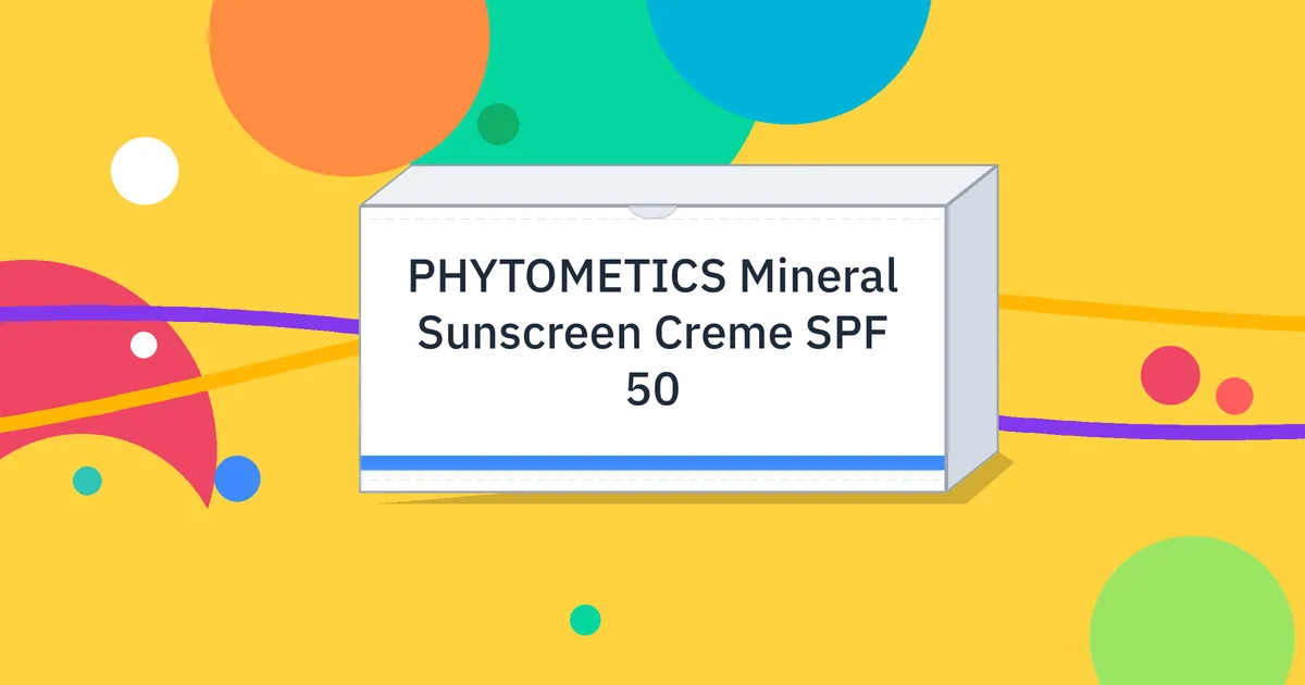 Symbolbild: Packung mit der Aufschrift PHYTOMETICS Mineral Sunscreen Creme SPF 50 (PZN 20691644) – Verfügbarkeit und Bezug in Apotheken in Frankfurt am Main