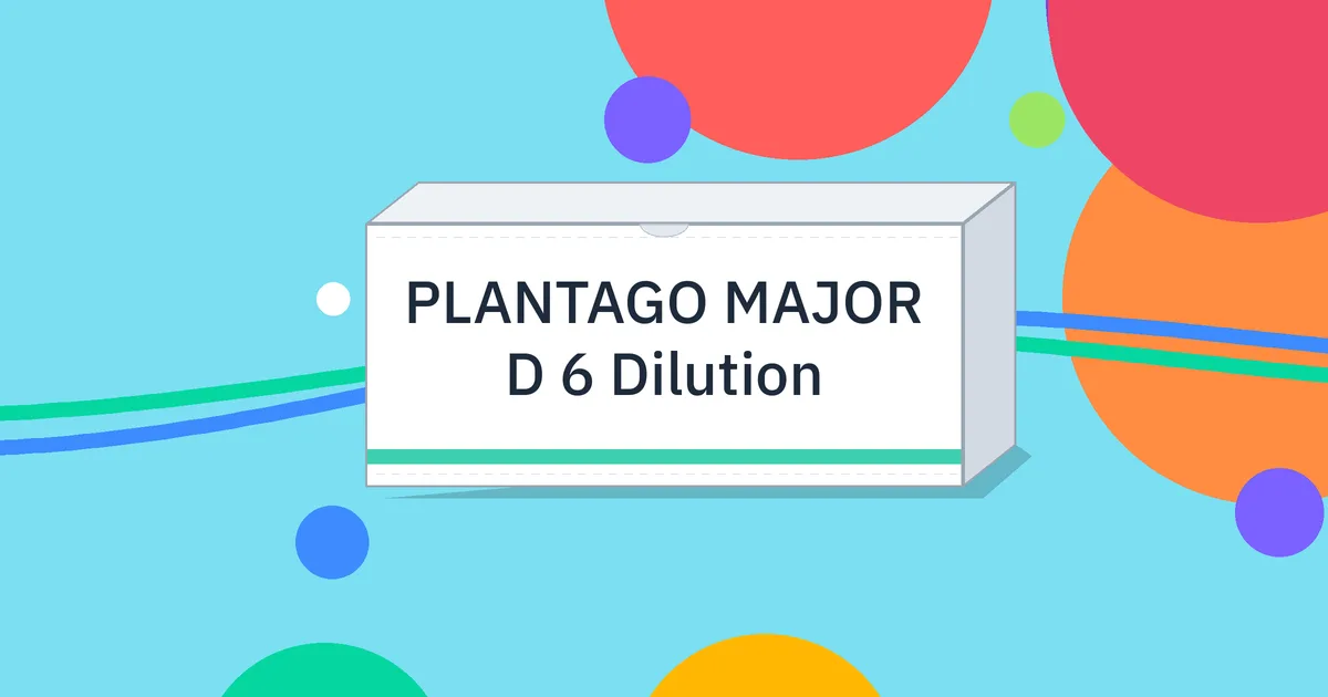 Symbolbild: Packung mit der Aufschrift PLANTAGO MAJOR D 6 Dilution (PZN 04232173) – Verfügbarkeit und Bezug in Apotheken in Frankfurt am Main