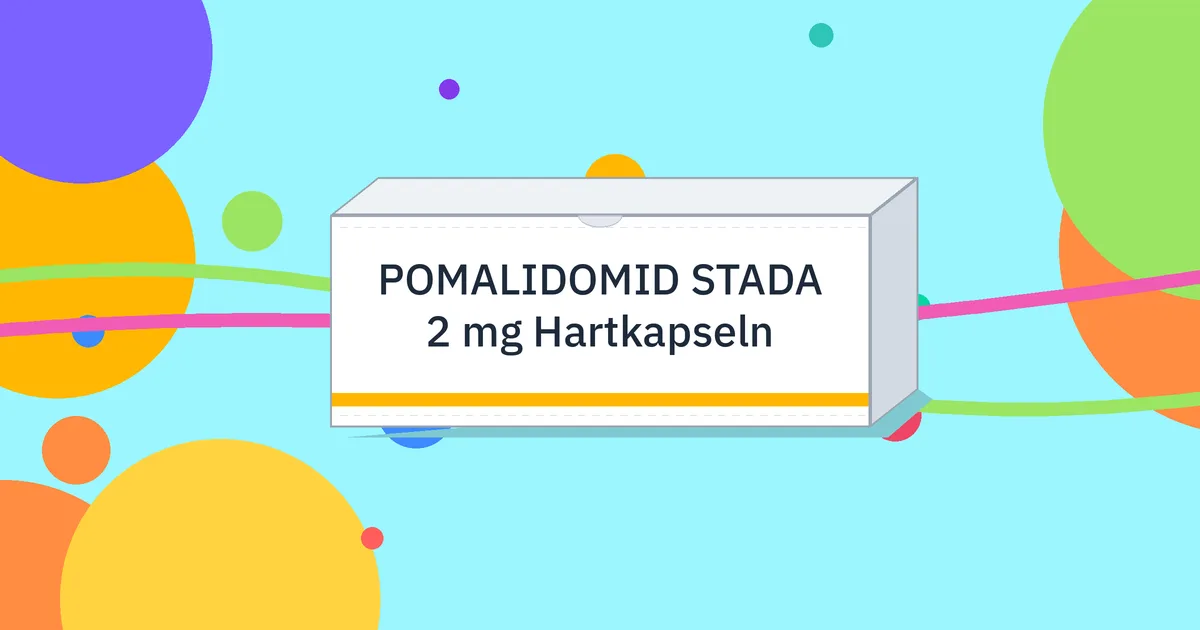 Symbolbild: Packung mit der Aufschrift POMALIDOMID STADA 2 mg Hartkapseln (PZN 19115361) – Verfügbarkeit und Bezug in Apotheken in Frankfurt am Main