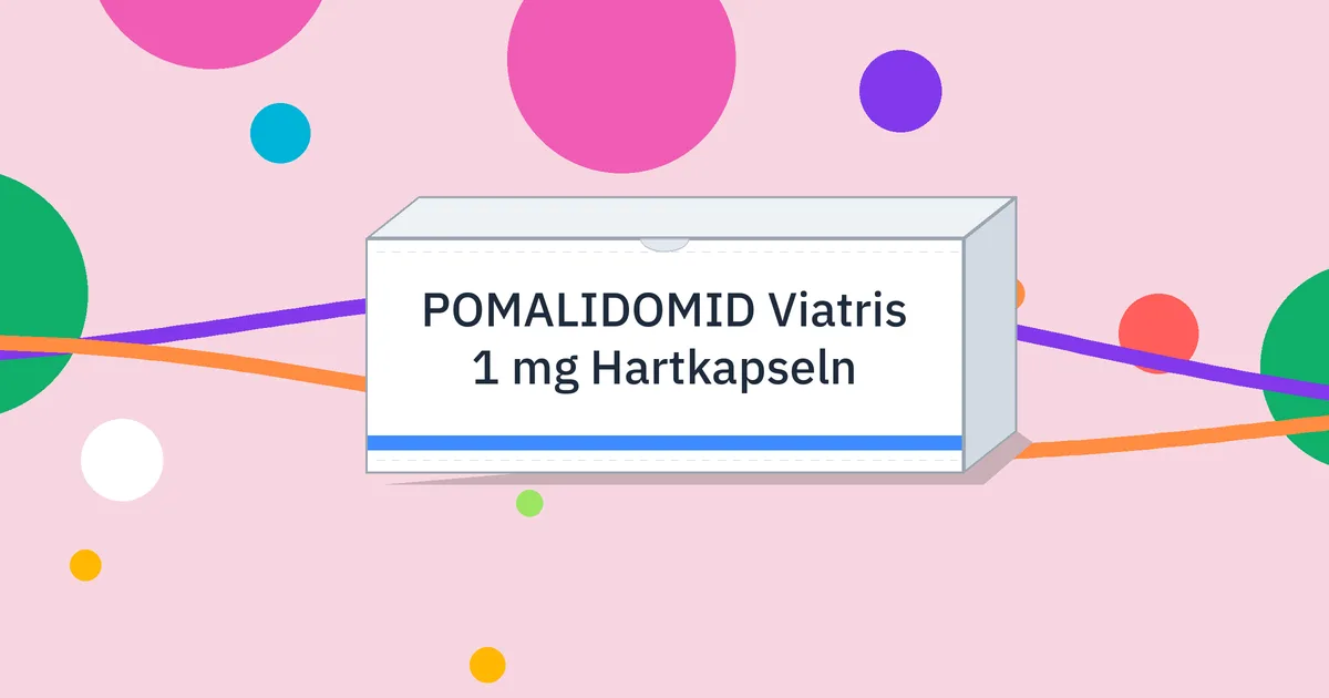 Symbolbild: Packung mit der Aufschrift POMALIDOMID Viatris 1 mg Hartkapseln (PZN 19139663) – Verfügbarkeit und Bezug in Apotheken in Frankfurt am Main