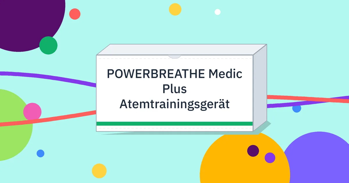 Symbolbild: Packung mit der Aufschrift POWERBREATHE Medic Plus Atemtrainingsgerät (PZN 16841204) – Verfügbarkeit und Bezug in Apotheken in Frankfurt am Main