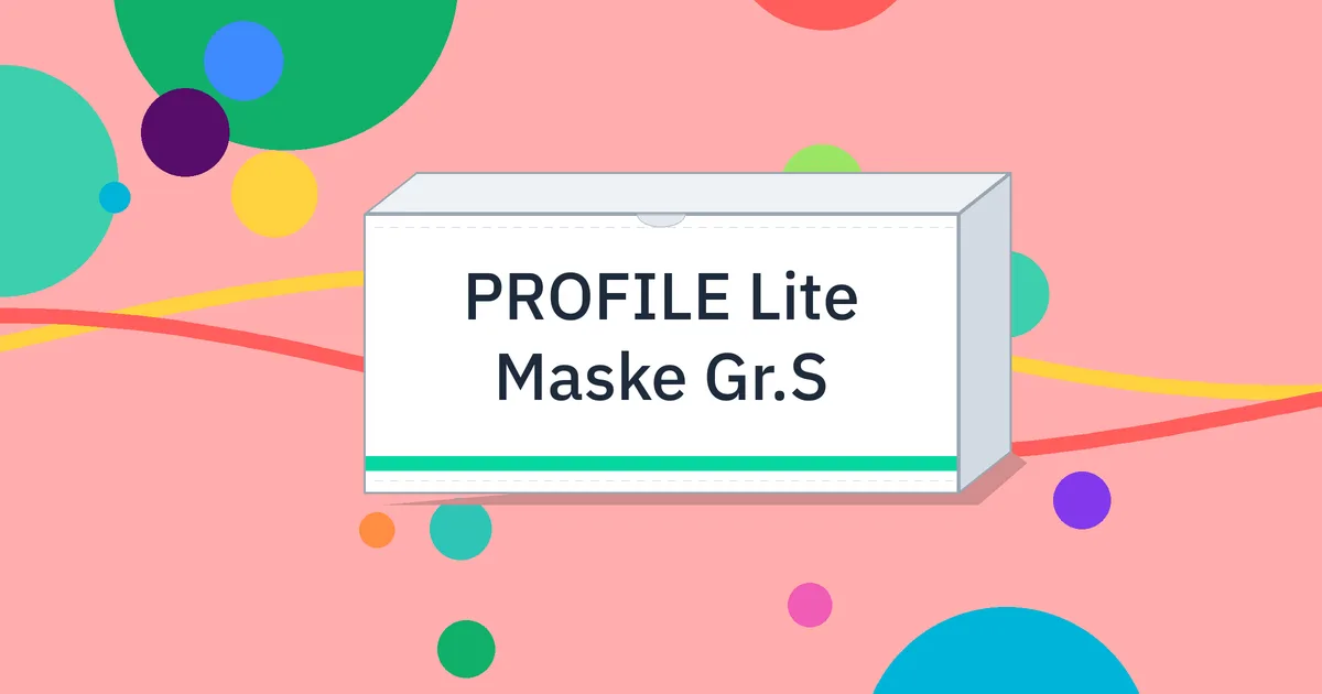 Symbolbild: Packung mit der Aufschrift PROFILE Lite Maske Gr.S (PZN 03034666) – Verfügbarkeit und Bezug in Apotheken in Frankfurt am Main