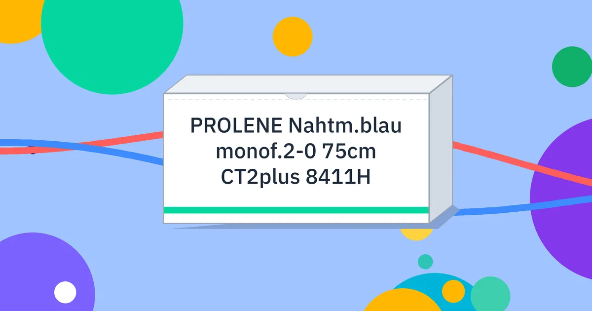 Symbolbild: Packung mit der Aufschrift PROLENE Nahtm.blau monof.2-0 75cm CT2plus 8411H (PZN 16255009) – Verfügbarkeit und Bezug in Apotheken in Frankfurt am Main