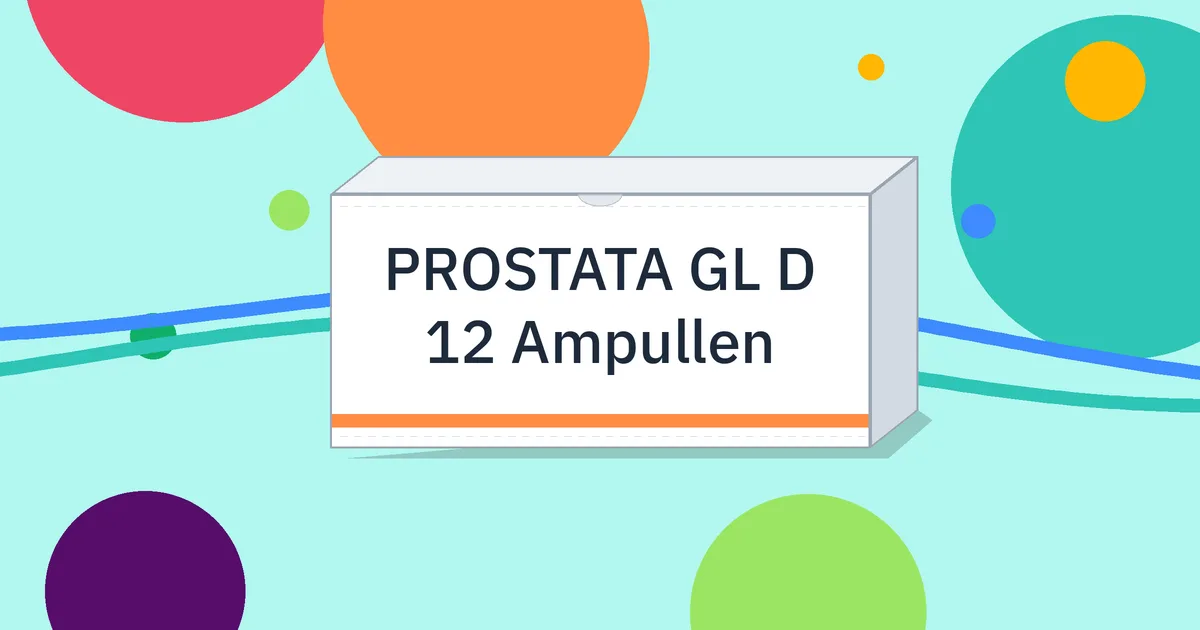 Symbolbild: Packung mit der Aufschrift PROSTATA GL D 12 Ampullen (PZN 02831521) – Verfügbarkeit und Bezug in Apotheken in Frankfurt am Main