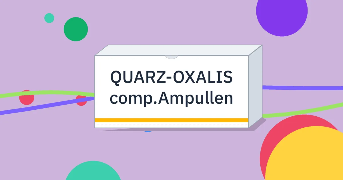 Symbolbild: Packung mit der Aufschrift QUARZ-OXALIS comp.Ampullen (PZN 01751984) – Verfügbarkeit und Bezug in Apotheken in Frankfurt am Main