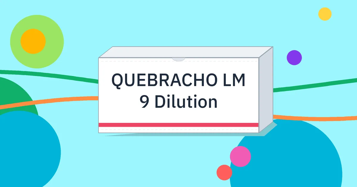 Symbolbild: Packung mit der Aufschrift QUEBRACHO LM 9 Dilution (PZN 13673640) – Verfügbarkeit und Bezug in Apotheken in Frankfurt am Main