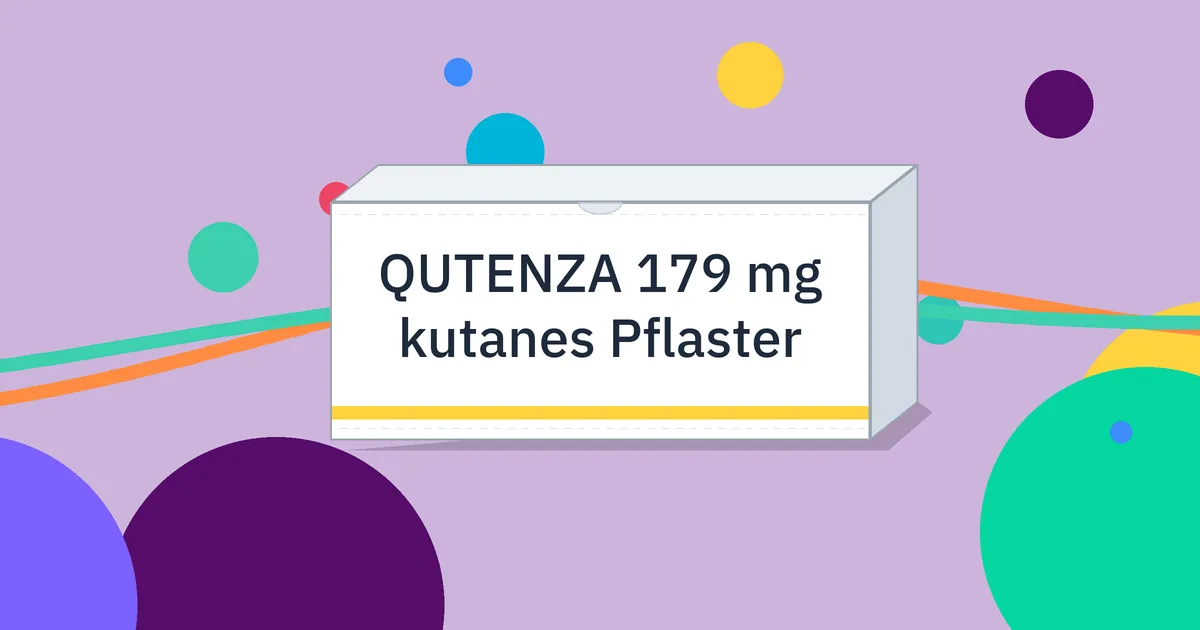 Symbolbild: Packung mit der Aufschrift QUTENZA 179 mg kutanes Pflaster (PZN 19358106) – Verfügbarkeit und Bezug in Apotheken in Frankfurt am Main