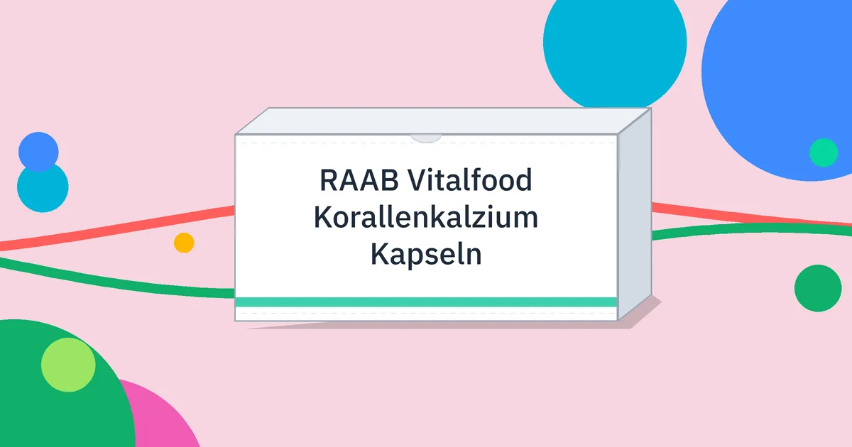 Symbolbild: Packung mit der Aufschrift RAAB Vitalfood Korallenkalzium Kapseln (PZN 19305297) – Verfügbarkeit und Bezug in Apotheken in Frankfurt am Main
