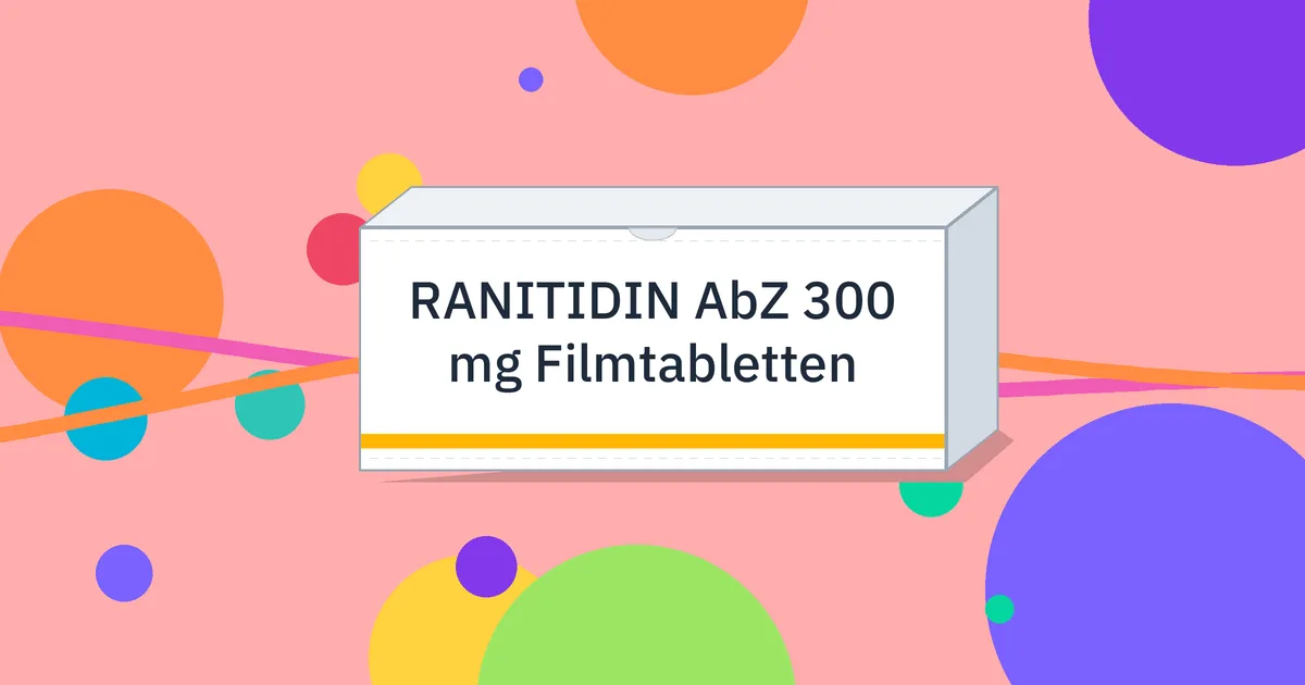 Symbolbild: Packung mit der Aufschrift RANITIDIN AbZ 300 mg Filmtabletten (PZN 01016960) – Verfügbarkeit und Bezug in Apotheken in Frankfurt am Main