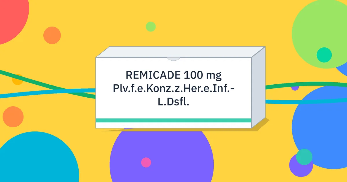 Symbolbild: Packung mit der Aufschrift REMICADE 100 mg Plv.f.e.Konz.z.Her.e.Inf.-L.Dsfl. (PZN 03572317) – Verfügbarkeit und Bezug in Apotheken in Frankfurt am Main