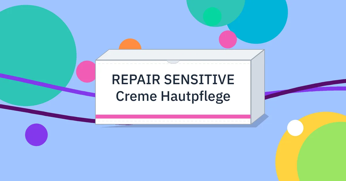 Symbolbild: Packung mit der Aufschrift REPAIR SENSITIVE Creme Hautpflege (PZN 18238222) – Verfügbarkeit und Bezug in Apotheken in Frankfurt am Main