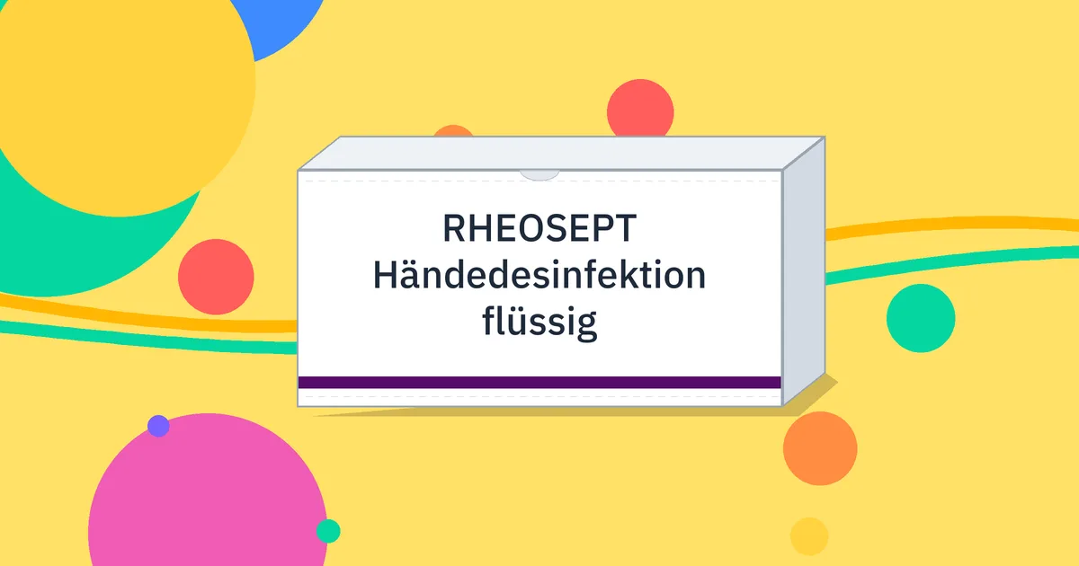 Symbolbild: Packung mit der Aufschrift RHEOSEPT Händedesinfektion flüssig (PZN 04799046) – Verfügbarkeit und Bezug in Apotheken in Frankfurt am Main