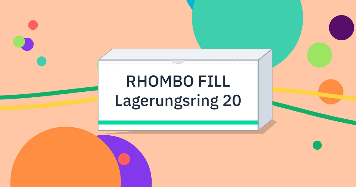 Symbolbild: Packung mit der Aufschrift RHOMBO FILL Lagerungsring 20 (PZN 03947272) – Verfügbarkeit und Bezug in Apotheken in Frankfurt am Main