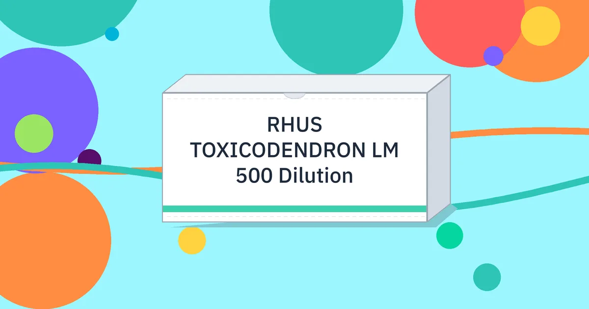 Symbolbild: Packung mit der Aufschrift RHUS TOXICODENDRON LM 500 Dilution (PZN 13694375) – Verfügbarkeit und Bezug in Apotheken in Frankfurt am Main