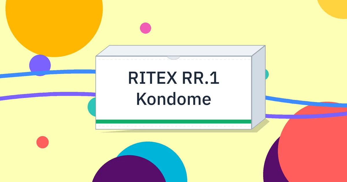Symbolbild: Packung mit der Aufschrift RITEX RR.1 Kondome (PZN 00592940) – Verfügbarkeit und Bezug in Apotheken in Frankfurt am Main
