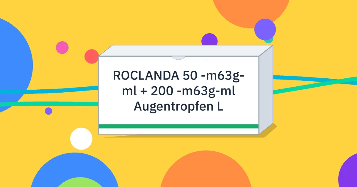 Symbolbild: Packung mit der Aufschrift ROCLANDA 50 -m63g-ml + 200 -m63g-ml Augentropfen L (PZN 18891821) – Verfügbarkeit und Bezug in Apotheken in Frankfurt am Main