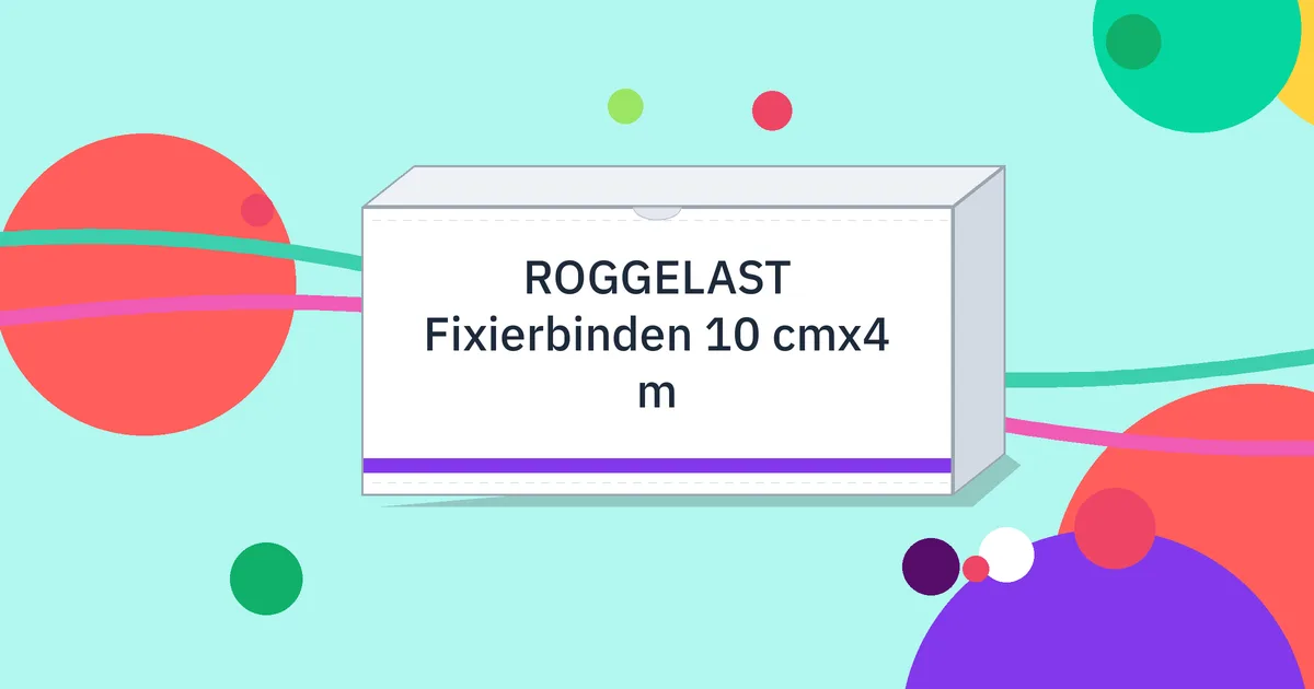 Symbolbild: Packung mit der Aufschrift ROGGELAST Fixierbinden 10 cmx4 m (PZN 12639150) – Verfügbarkeit und Bezug in Apotheken in Frankfurt am Main
