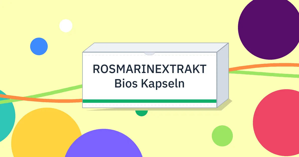 Symbolbild: Packung mit der Aufschrift ROSMARINEXTRAKT Bios Kapseln (PZN 09180624) – Verfügbarkeit und Bezug in Apotheken in Frankfurt am Main