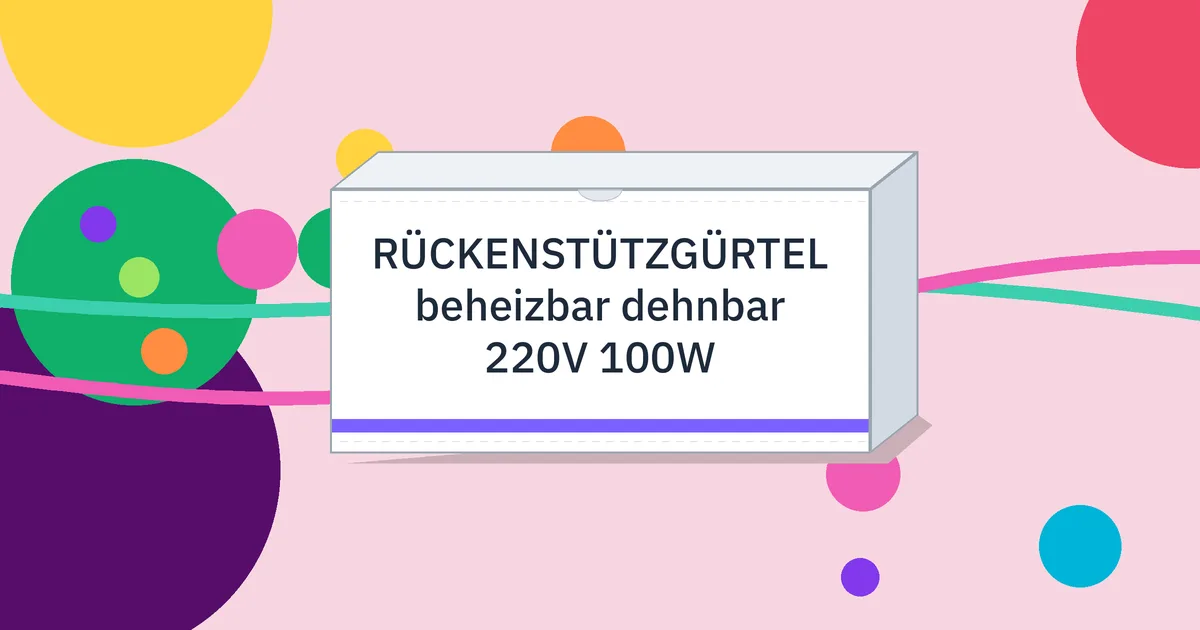 Symbolbild: Packung mit der Aufschrift RÜCKENSTÜTZGÜRTEL beheizbar dehnbar 220V 100W (PZN 19073639) – Verfügbarkeit und Bezug in Apotheken in Frankfurt am Main