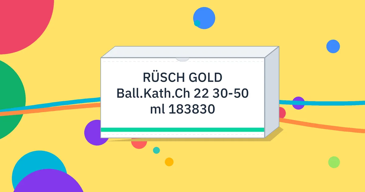 Symbolbild: Packung mit der Aufschrift RÜSCH GOLD Ball.Kath.Ch 22 30-50 ml 183830 (PZN 07397621) – Verfügbarkeit und Bezug in Apotheken in Frankfurt am Main