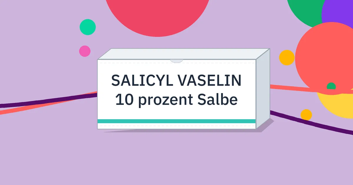 Symbolbild: Packung mit der Aufschrift SALICYL VASELIN 10 prozent Salbe (PZN 01569972) – Verfügbarkeit und Bezug in Apotheken in Frankfurt am Main