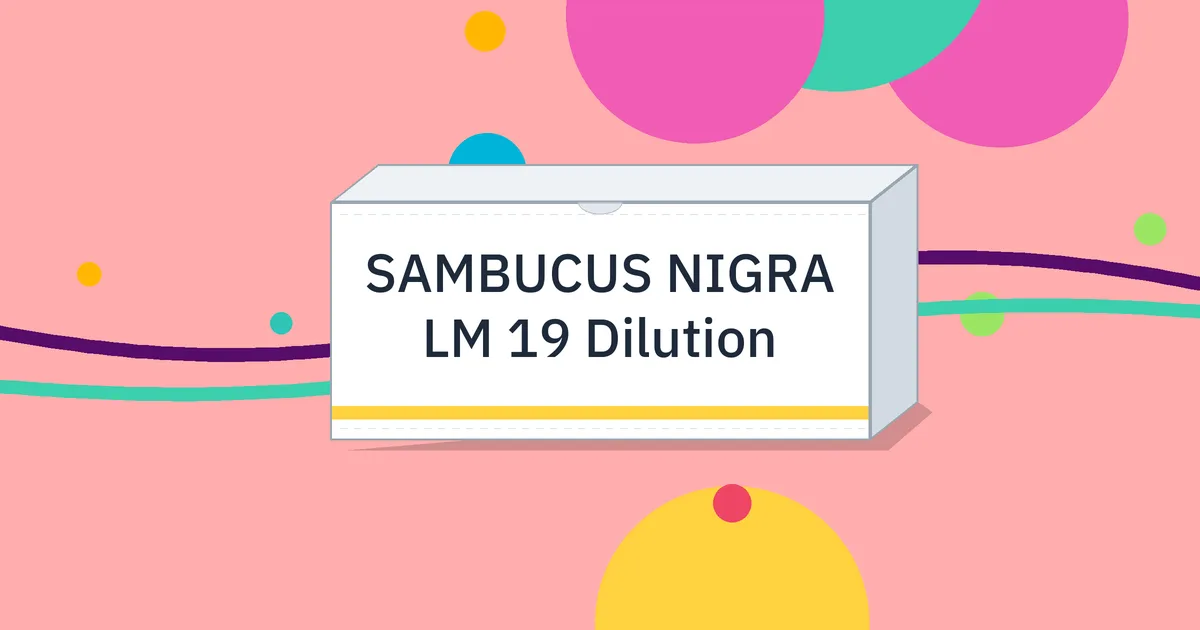 Symbolbild: Packung mit der Aufschrift SAMBUCUS NIGRA LM 19 Dilution (PZN 13181351) – Verfügbarkeit und Bezug in Apotheken in Frankfurt am Main