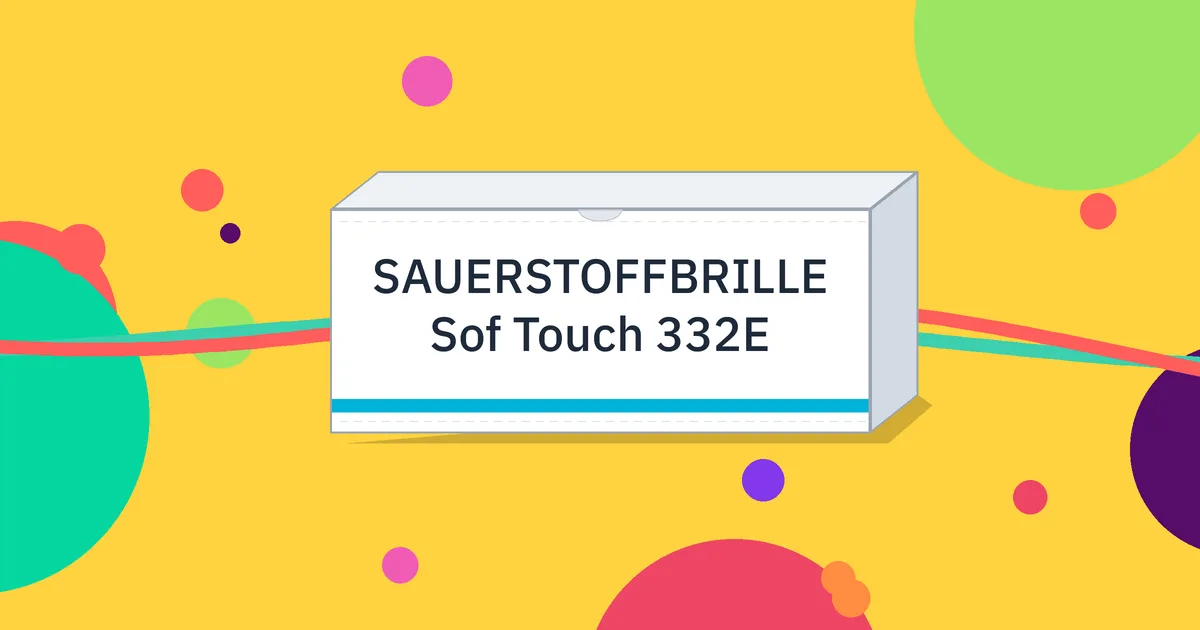 Symbolbild: Packung mit der Aufschrift SAUERSTOFFBRILLE Sof Touch 332E (PZN 01461619) – Verfügbarkeit und Bezug in Apotheken in Frankfurt am Main