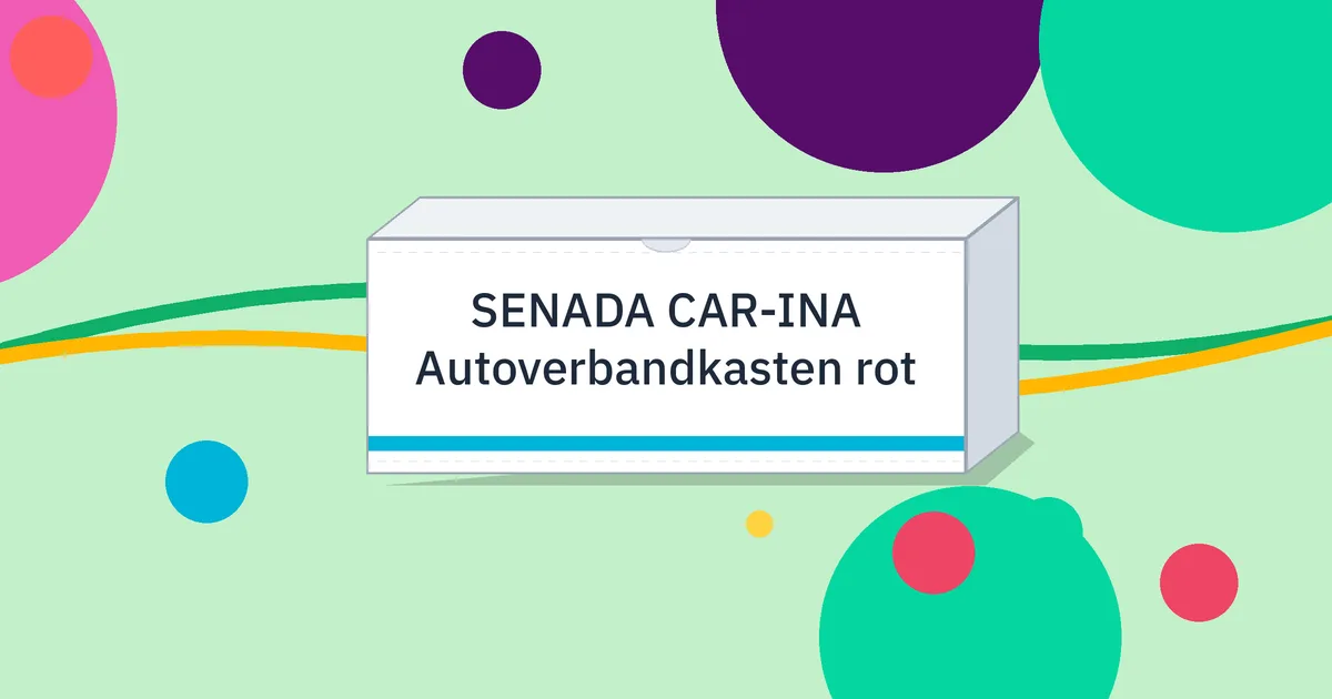 Symbolbild: Packung mit der Aufschrift SENADA CAR-INA Autoverbandkasten rot (PZN 09467538) – Verfügbarkeit und Bezug in Apotheken in Frankfurt am Main