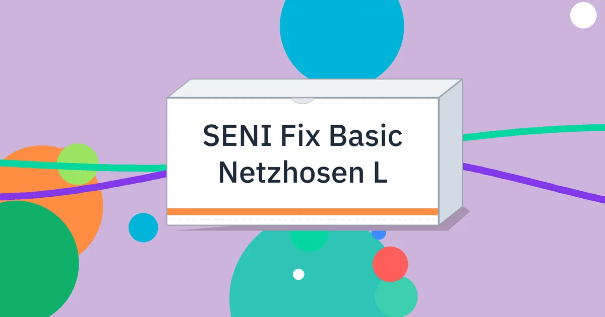 Symbolbild: Packung mit der Aufschrift SENI Fix Basic Netzhosen L (PZN 03160313) – Verfügbarkeit und Bezug in Apotheken in Frankfurt am Main