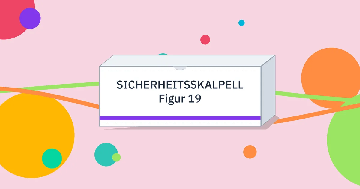 Symbolbild: Packung mit der Aufschrift SICHERHEITSSKALPELL Figur 19 (PZN 09688570) – Verfügbarkeit und Bezug in Apotheken in Frankfurt am Main