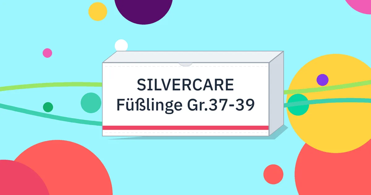 Symbolbild: Packung mit der Aufschrift SILVERCARE Füßlinge Gr.37-39 (PZN 06718419) – Verfügbarkeit und Bezug in Apotheken in Frankfurt am Main