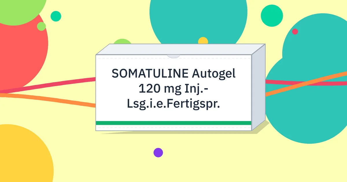 Symbolbild: Packung mit der Aufschrift SOMATULINE Autogel 120 mg Inj.-Lsg.i.e.Fertigspr. (PZN 17364456) – Verfügbarkeit und Bezug in Apotheken in Frankfurt am Main