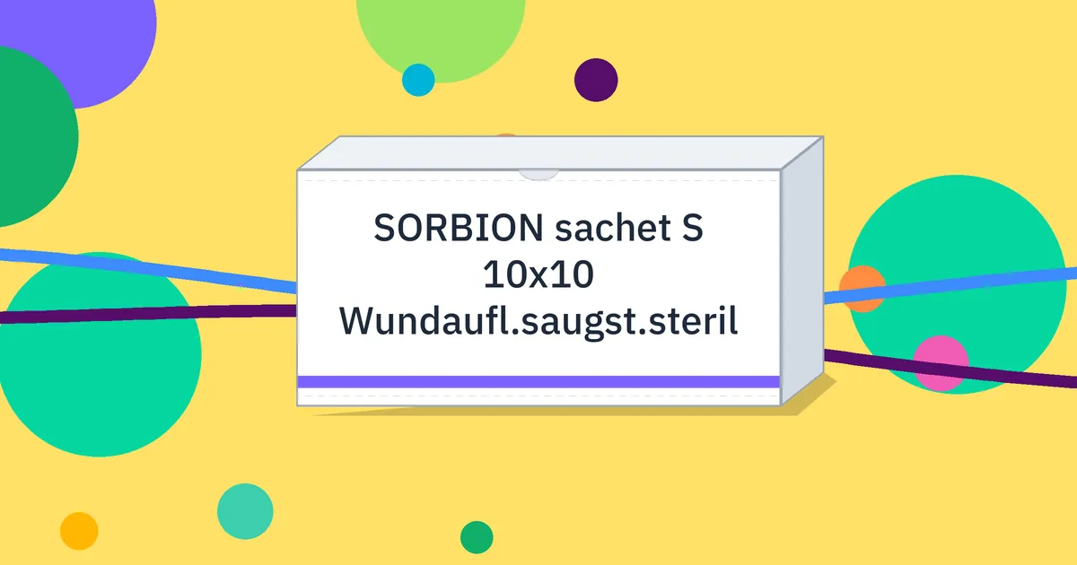 Symbolbild: Packung mit der Aufschrift SORBION sachet S 10x10 Wundaufl.saugst.steril (PZN 00188736) – Verfügbarkeit und Bezug in Apotheken in Frankfurt am Main