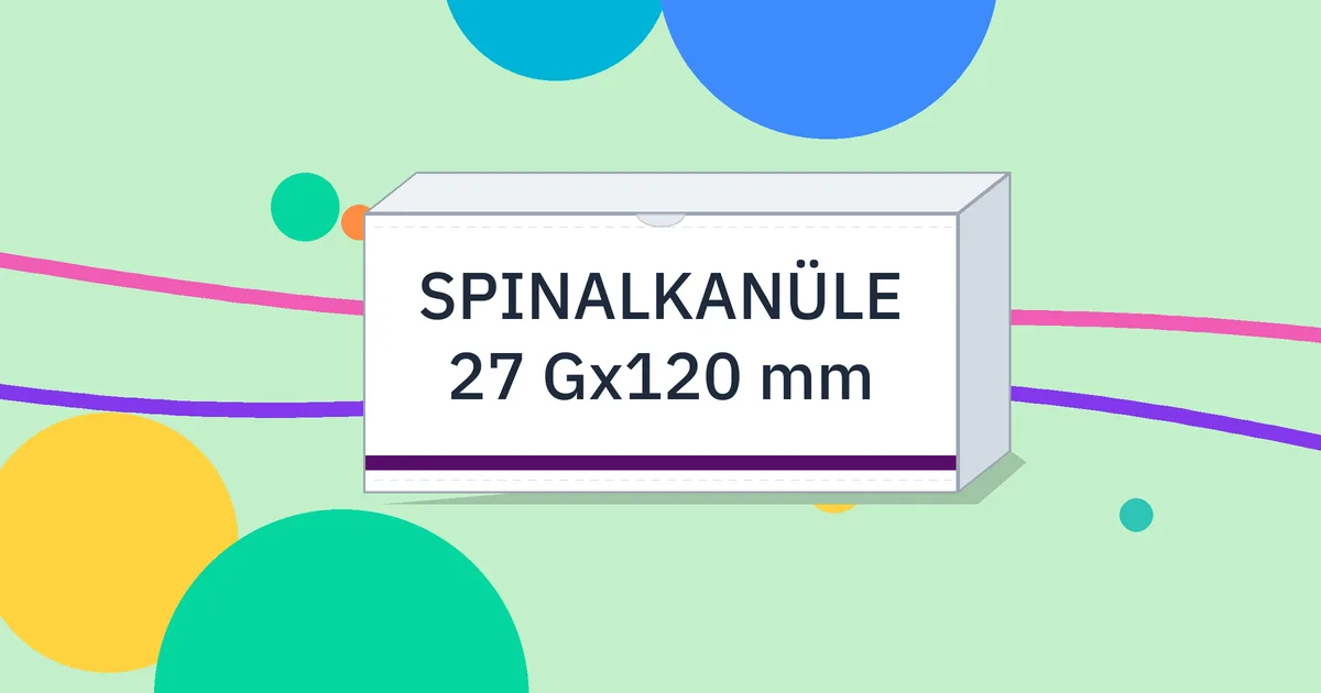 Symbolbild: Packung mit der Aufschrift SPINALKANÜLE 27 Gx120 mm (PZN 01011891) – Verfügbarkeit und Bezug in Apotheken in Frankfurt am Main