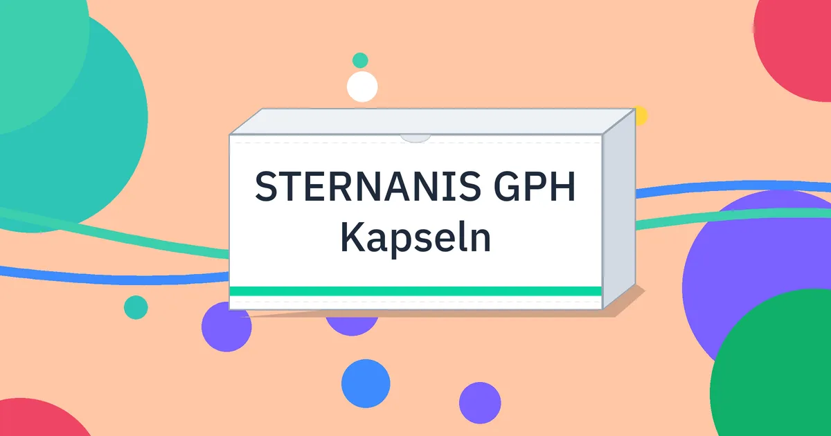 Symbolbild: Packung mit der Aufschrift STERNANIS GPH Kapseln (PZN 17633867) – Verfügbarkeit und Bezug in Apotheken in Frankfurt am Main