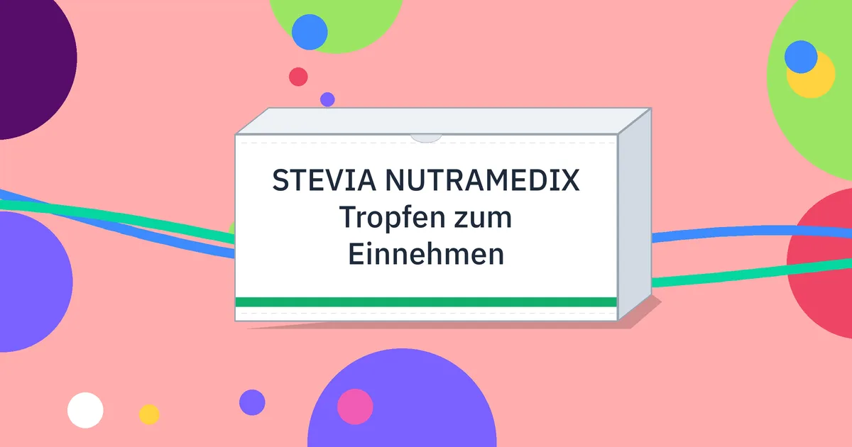 Symbolbild: Packung mit der Aufschrift STEVIA NUTRAMEDIX Tropfen zum Einnehmen (PZN 18040342) – Verfügbarkeit und Bezug in Apotheken in Frankfurt am Main