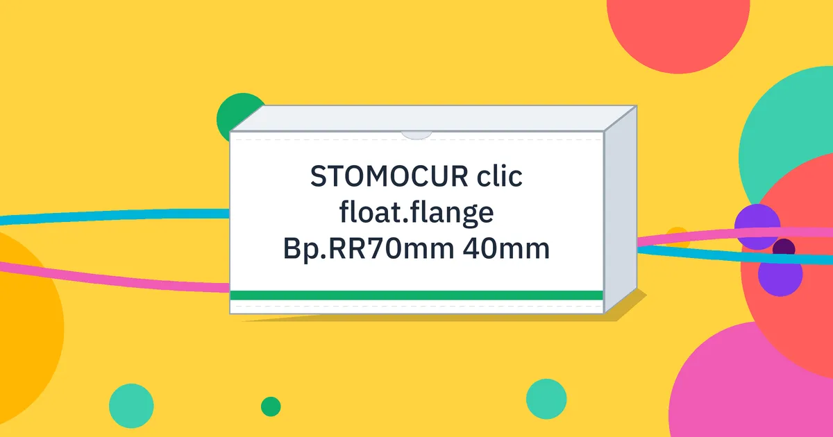 Symbolbild: Packung mit der Aufschrift STOMOCUR clic float.flange Bp.RR70mm 40mm (PZN 03030757) – Verfügbarkeit und Bezug in Apotheken in Frankfurt am Main