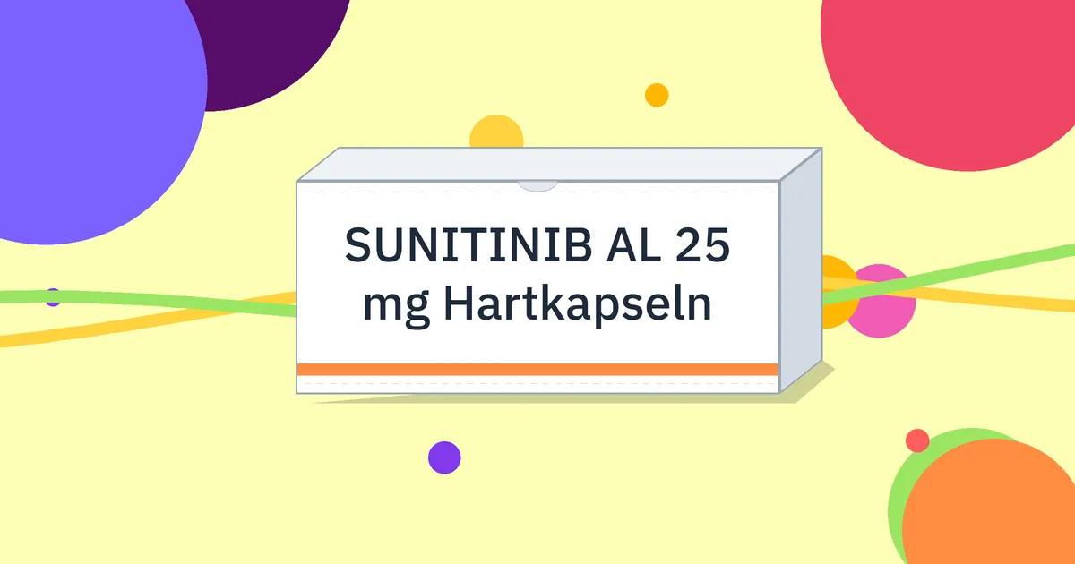 Symbolbild: Packung mit der Aufschrift SUNITINIB AL 25 mg Hartkapseln (PZN 17416331) – Verfügbarkeit und Bezug in Apotheken in Frankfurt am Main