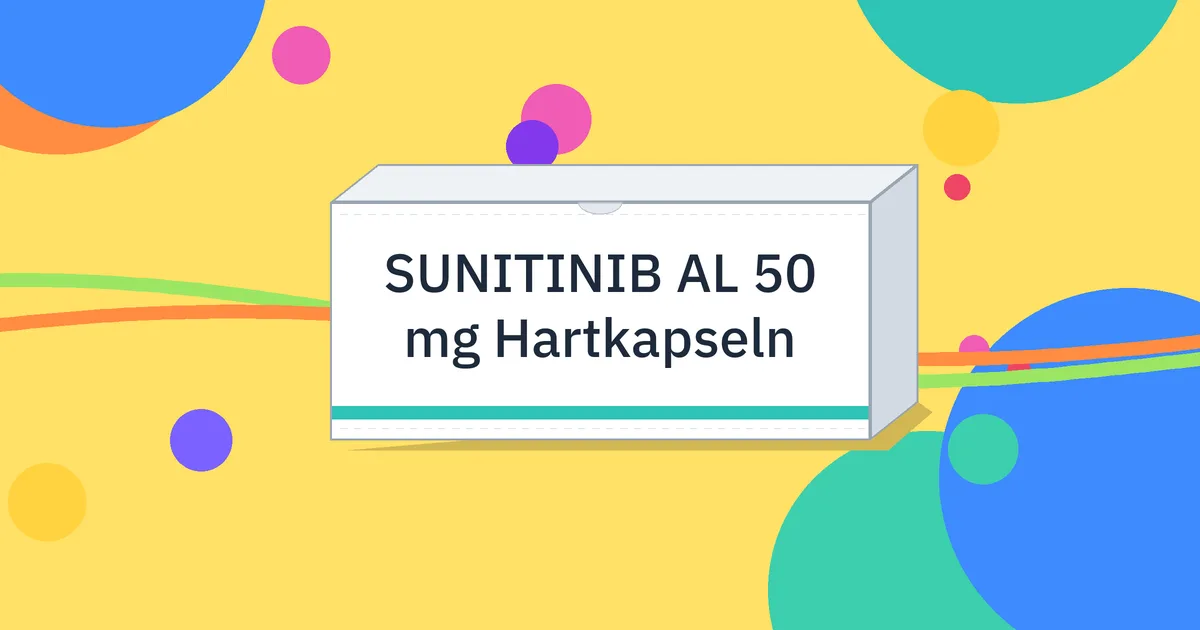 Symbolbild: Packung mit der Aufschrift SUNITINIB AL 50 mg Hartkapseln (PZN 17416348) – Verfügbarkeit und Bezug in Apotheken in Frankfurt am Main