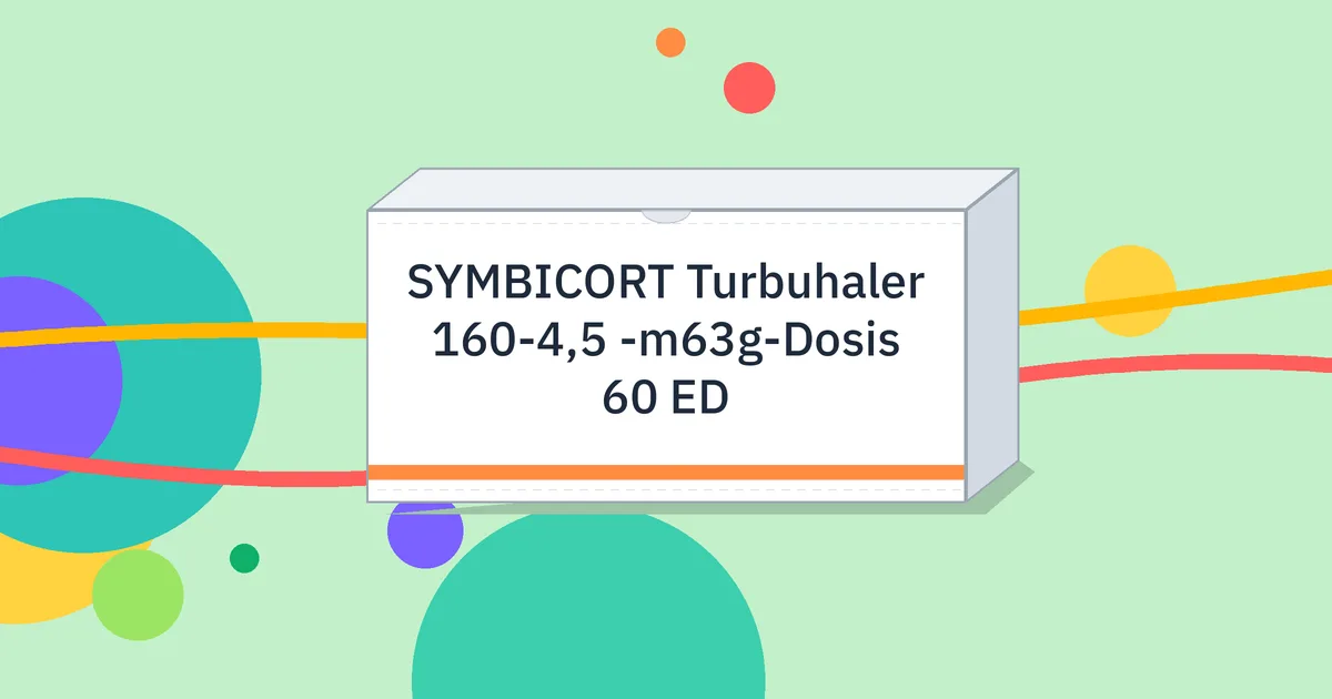 Symbolbild: Packung mit der Aufschrift SYMBICORT Turbuhaler 160-4,5 -m63g-Dosis 60 ED (PZN 09012832) – Verfügbarkeit und Bezug in Apotheken in Frankfurt am Main
