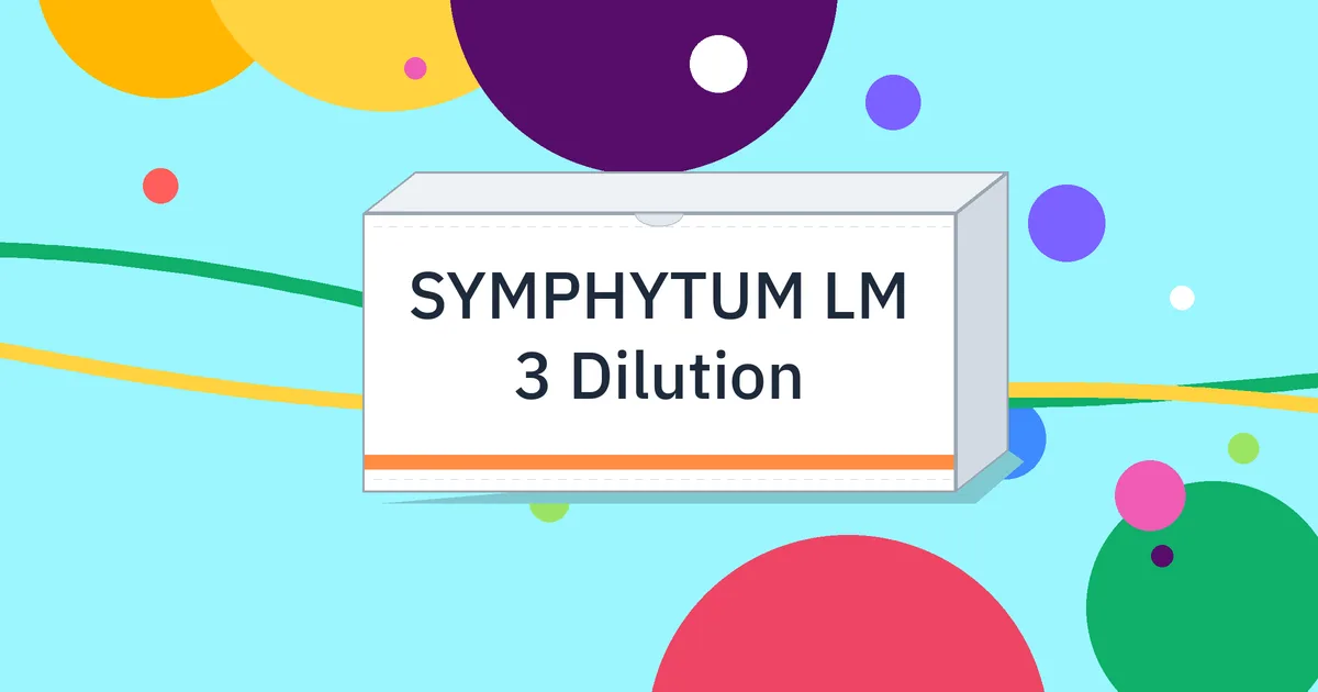 Symbolbild: Packung mit der Aufschrift SYMPHYTUM LM 3 Dilution (PZN 13211603) – Verfügbarkeit und Bezug in Apotheken in Frankfurt am Main