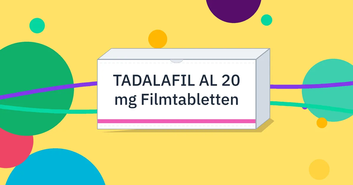 Symbolbild: Packung mit der Aufschrift TADALAFIL AL 20 mg Filmtabletten (PZN 13231959) – Verfügbarkeit und Bezug in Apotheken in Frankfurt am Main
