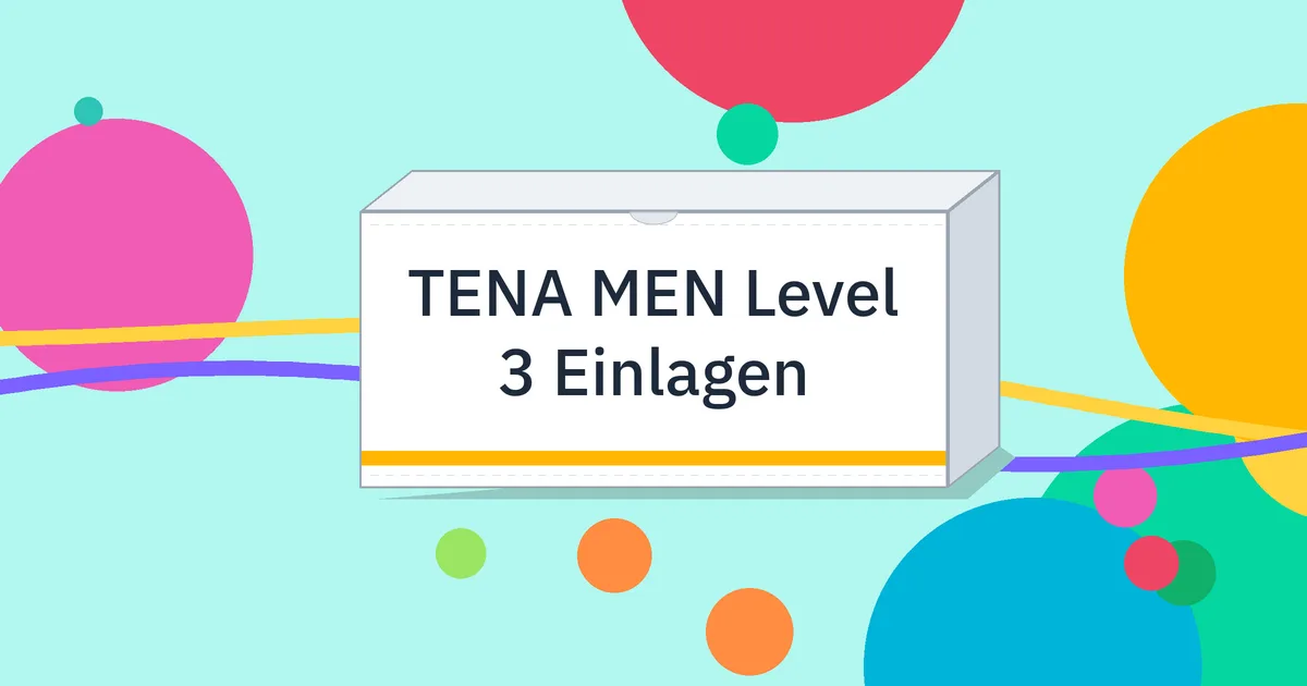 Symbolbild: Packung mit der Aufschrift TENA MEN Level 3 Einlagen (PZN 12554815) – Verfügbarkeit und Bezug in Apotheken in Frankfurt am Main